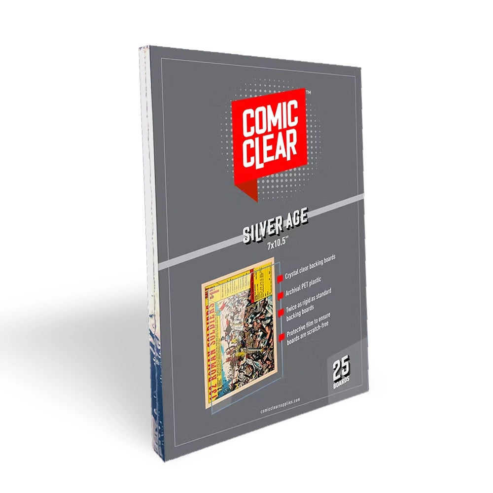 Comic Clear Silver-Age Transparent Backing Boards (25 Pack) – PopShield ...